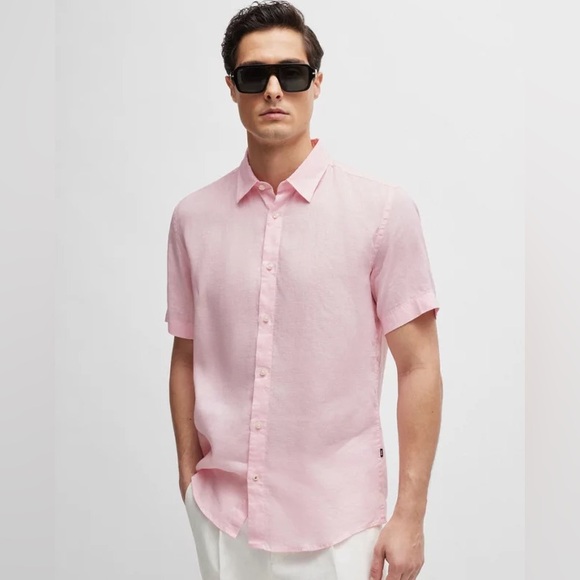 Hugo Boss | Shirts | Hugo Boss Linen Stretch Slim Fit Nwt Xl | Poshmark